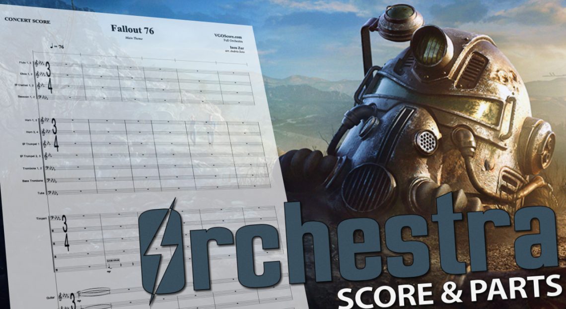 Fallout 76: “Main Theme” – Orchestral Cover – Score & Parts – VGOScore